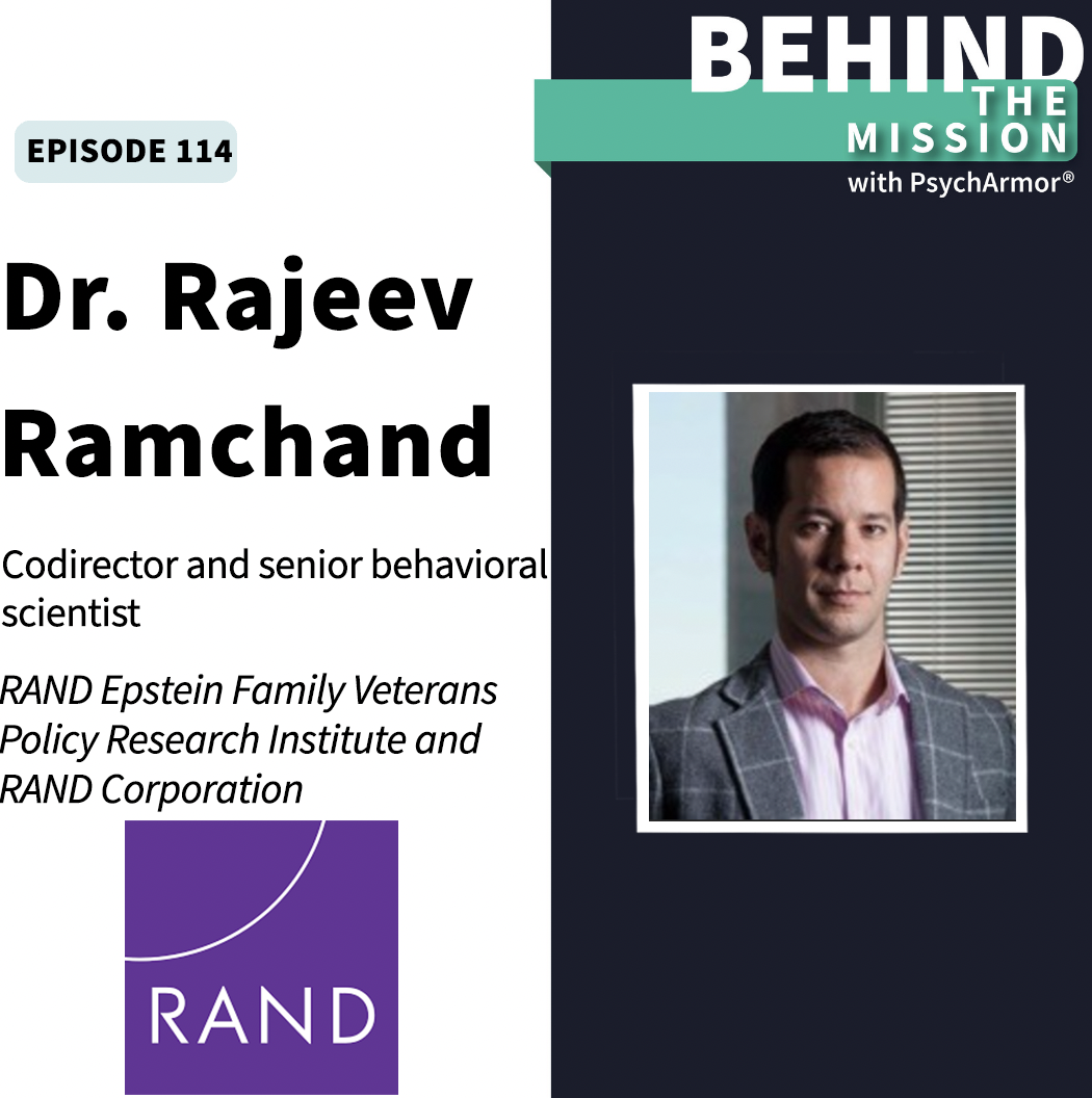 BTM114 - Dr. Rajeev Ramchand - RAND and the Suicide Prevention and ...